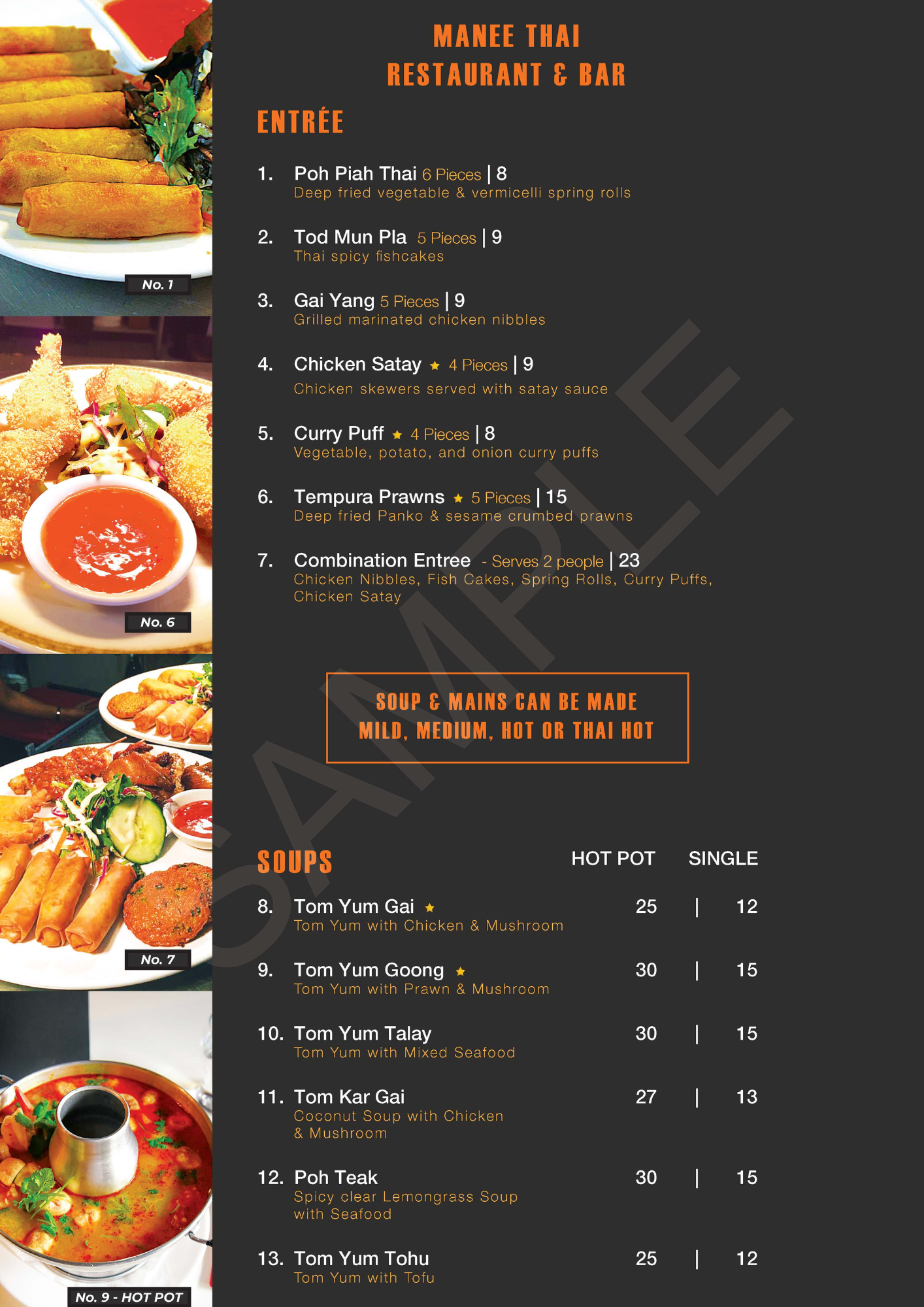 Our Menu • Manee Thai Restaurant